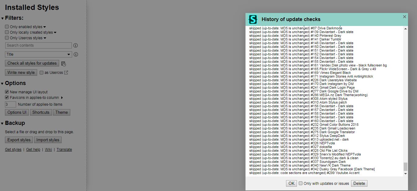 Lot all my styles! · Issue #530 · openstyles/stylus · GitHub