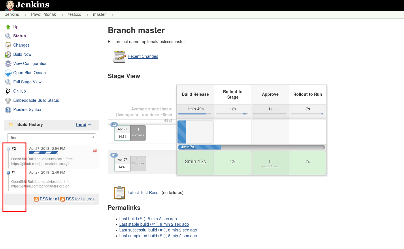 Pipelines UI missing builds when repo name different from project name · Issue #3343 ...