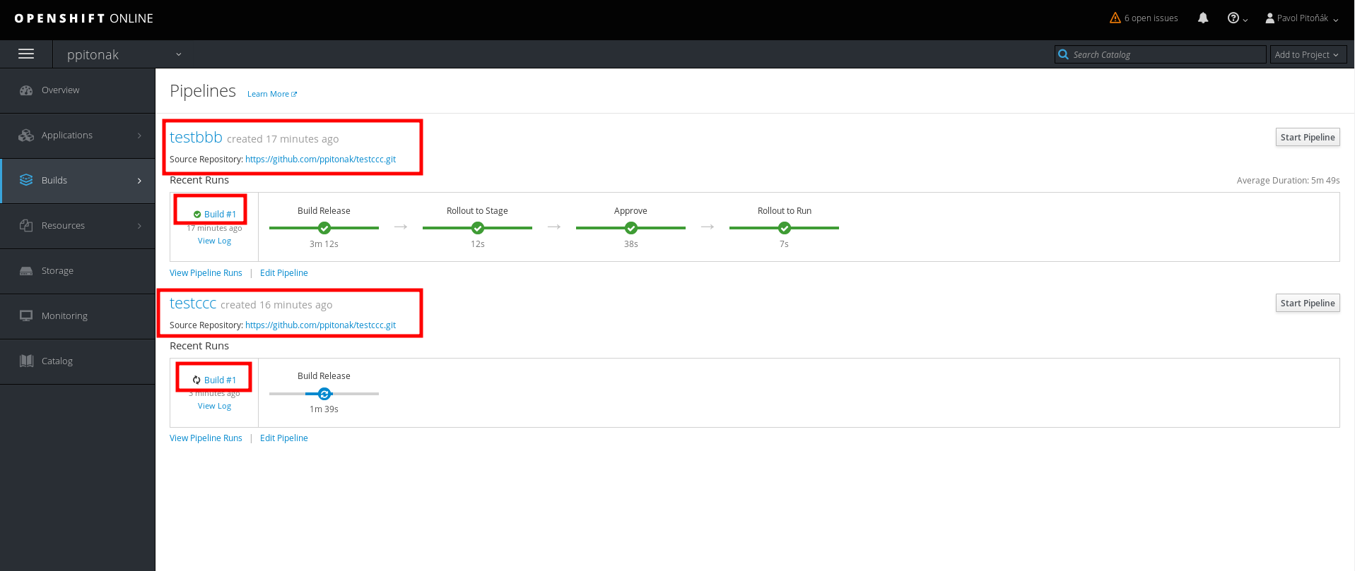 Pipelines UI missing builds when repo name different from project name · Issue #3343 ...