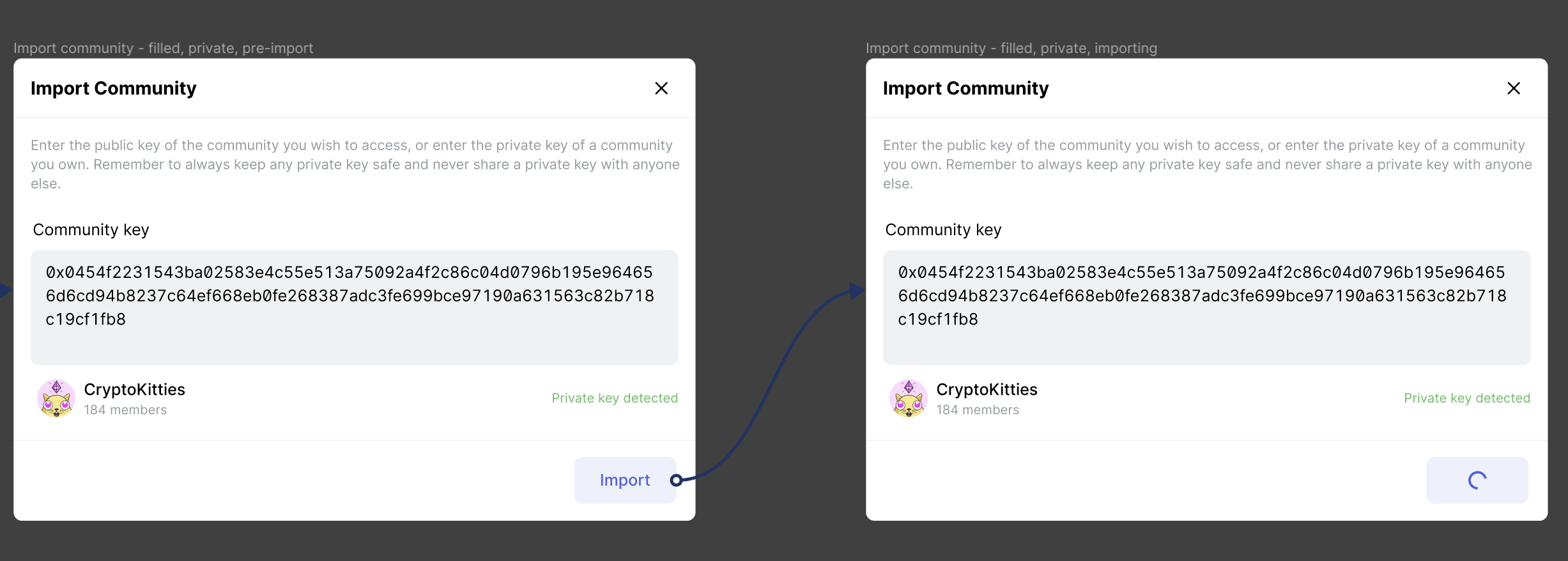 Copy in "Import Community" dialogue in Settings is incorrect · Issue #8339 · status-im/status ...