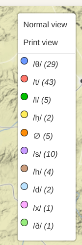 Map displays a 'marginal' feature rather than the primary feature ...