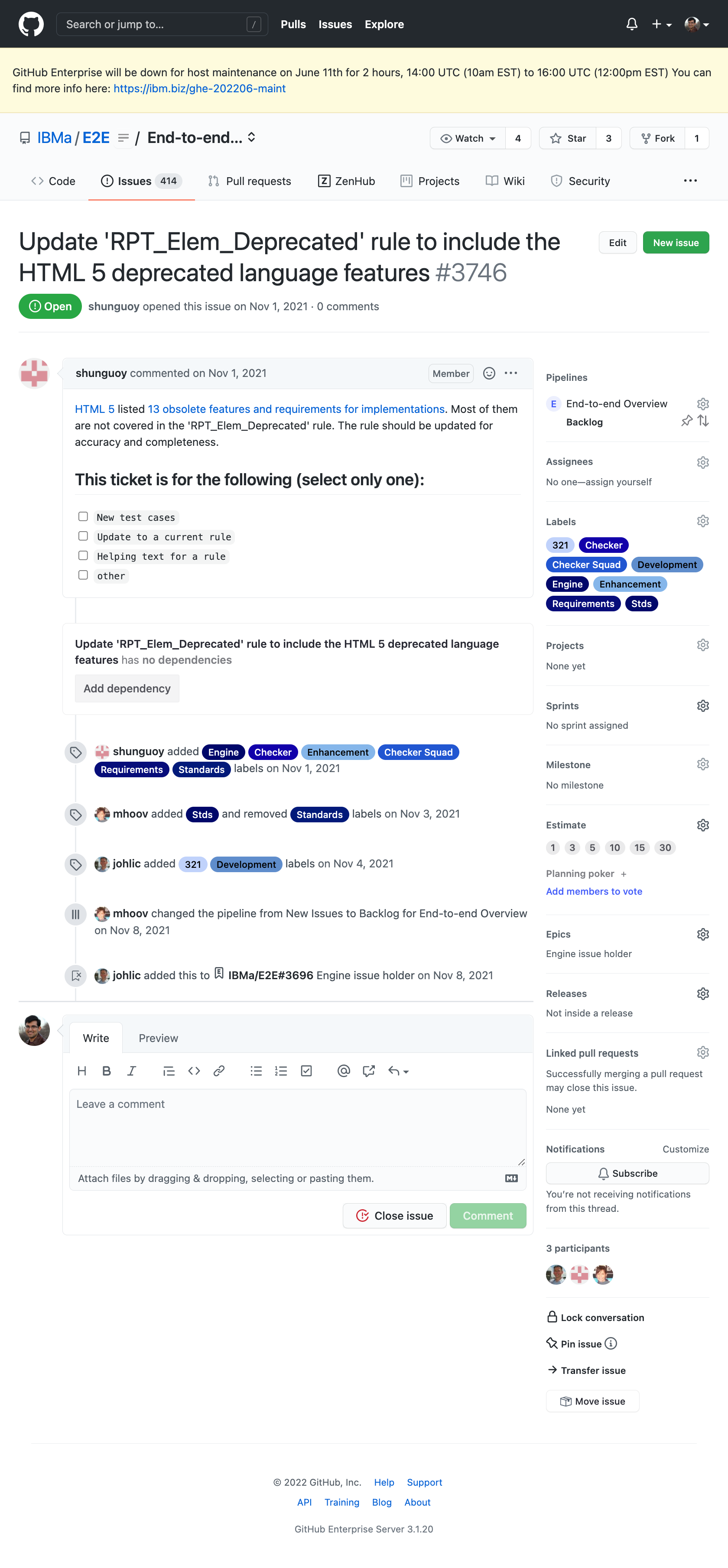 Update 'RPT_Elem_Deprecated' rule to include the HTML 5 deprecated language features #3746 ...