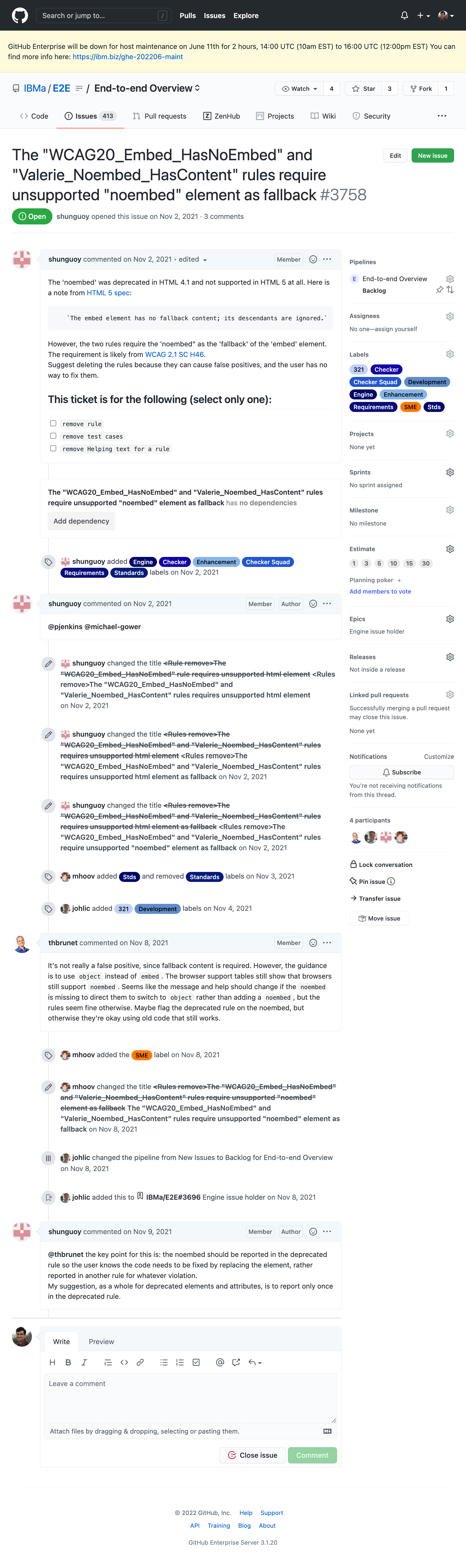 The "WCAG20_Embed_HasNoEmbed" and "Valerie_Noembed_HasContent" rules ...