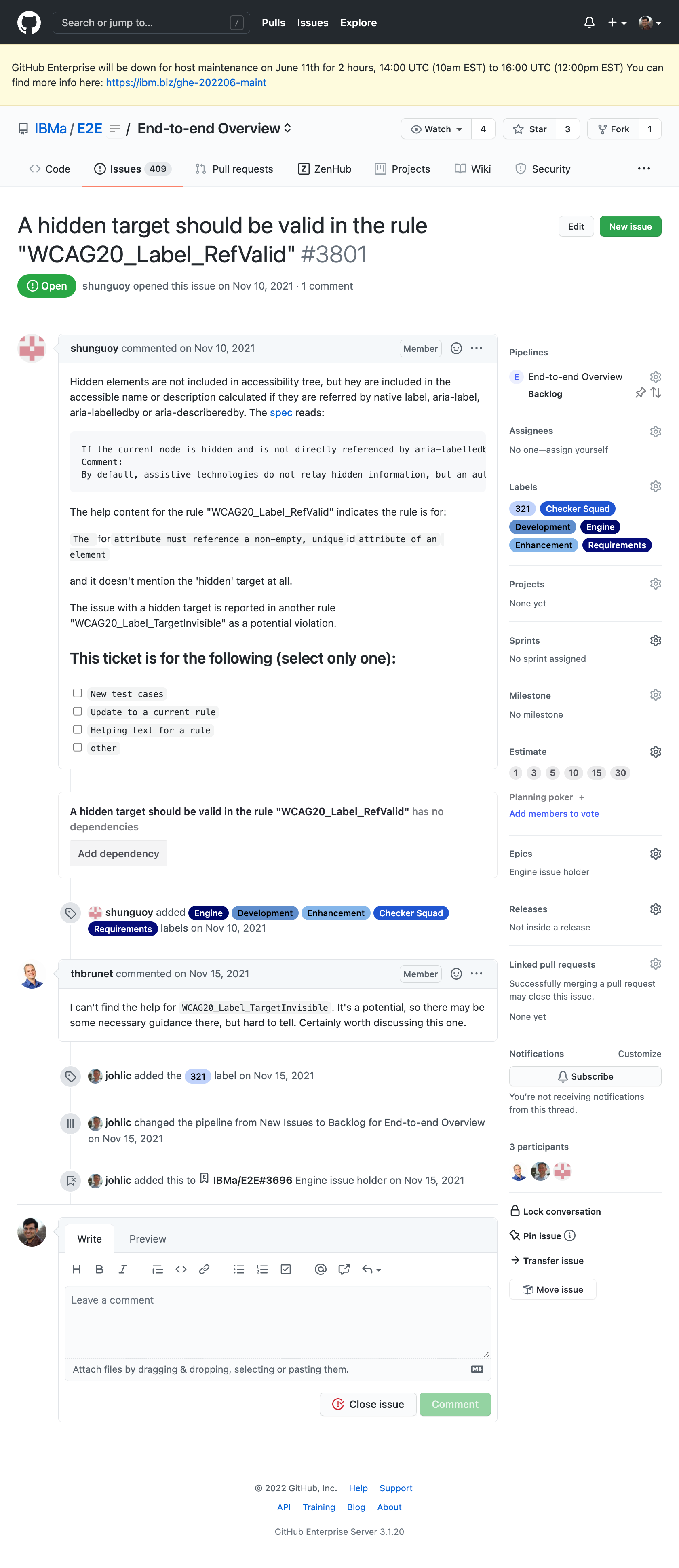 A hidden target should be valid in the rule "WCAG20_Label_RefValid ...
