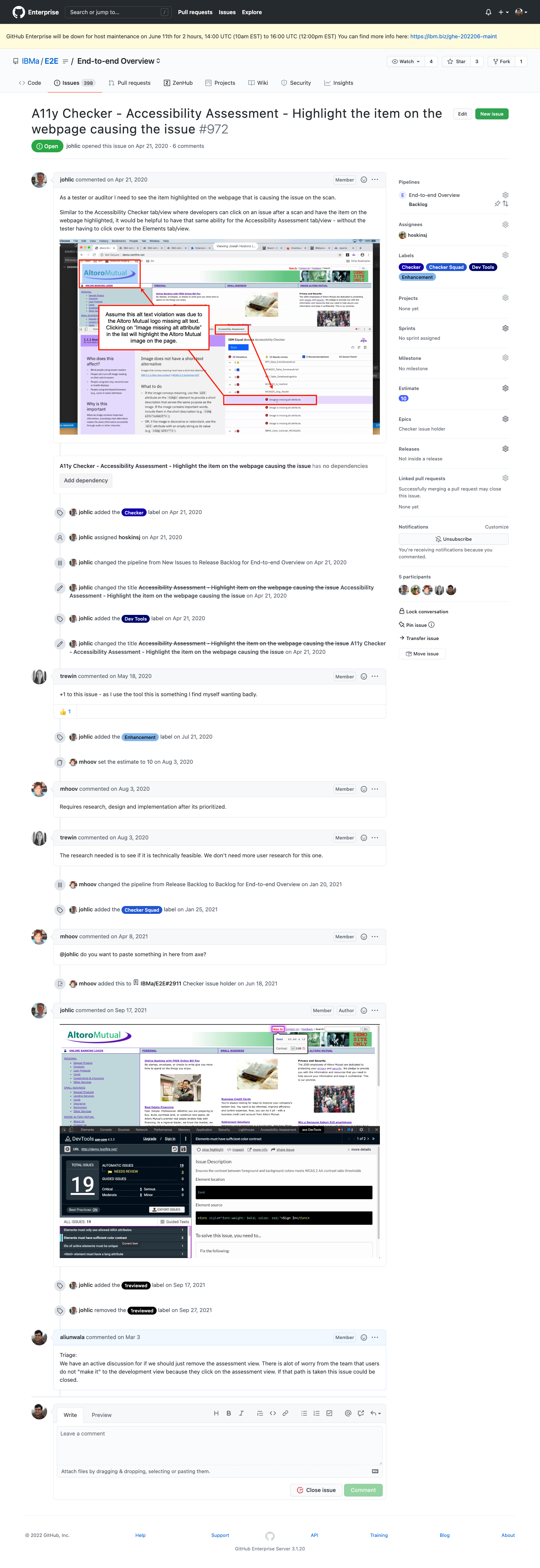 A11y Checker - Accessibility Assessment - Highlight the item on the webpage causing the issue ...