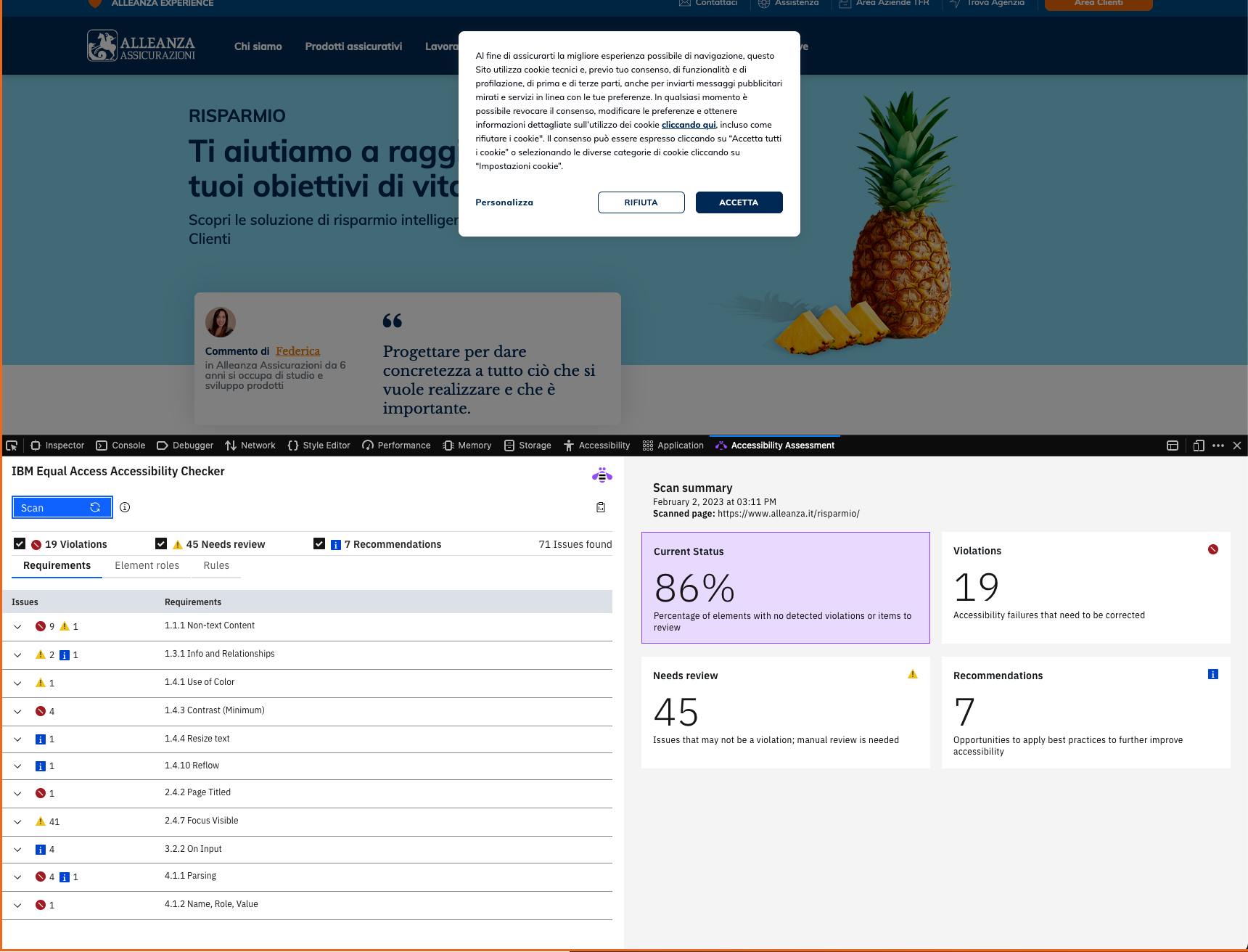 [A11y_Bug]: Accessibility checker works as chrome extension but not as a npm package for certain ...