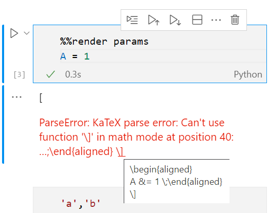 param KaTeX ParseError in VS Code · Issue #115 · connorferster/handcalcs · GitHub