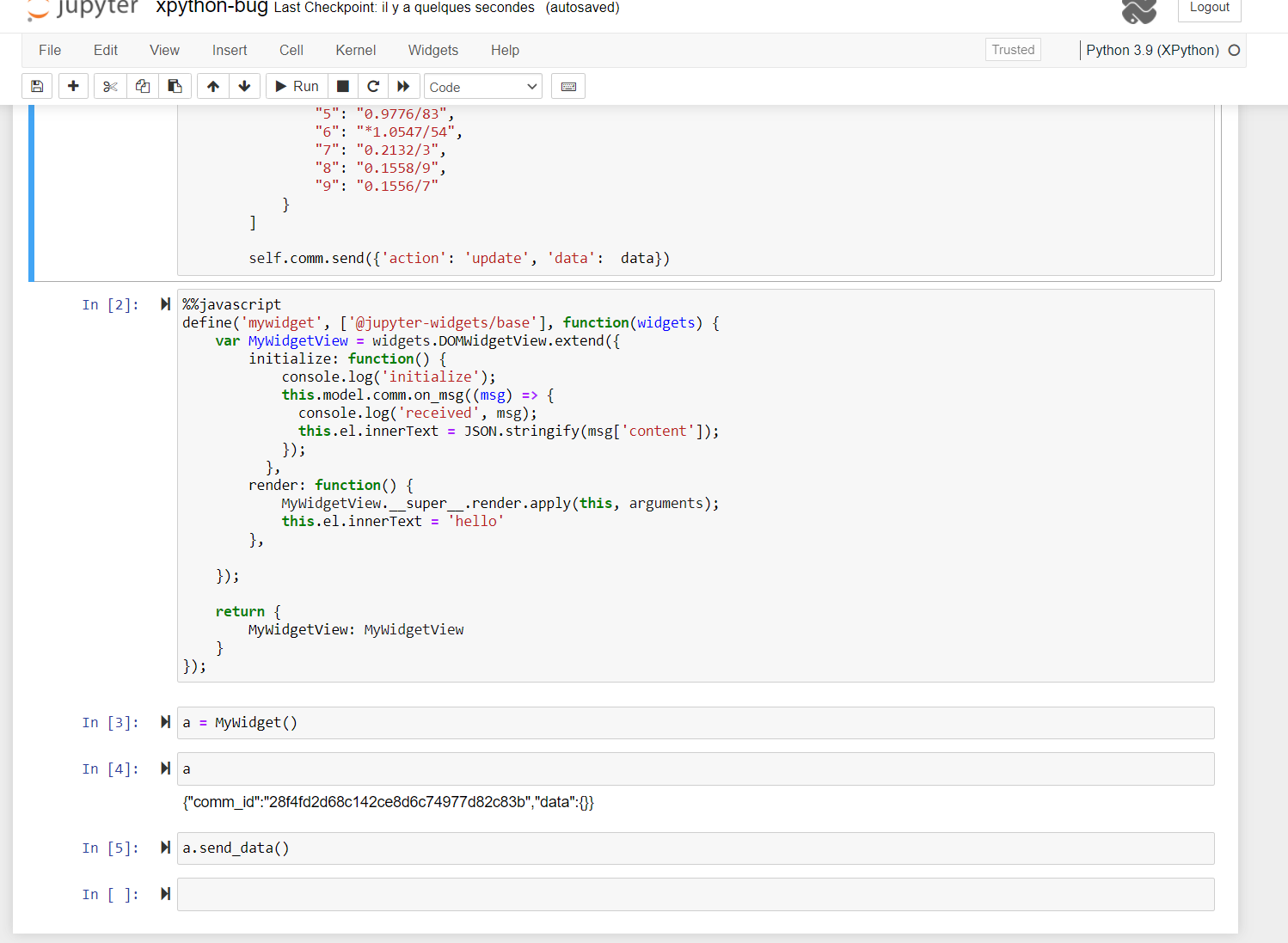 Widgets using `self.comm.send` do not work in `xeus-python` · Issue #500 · jupyter-xeus/xeus ...