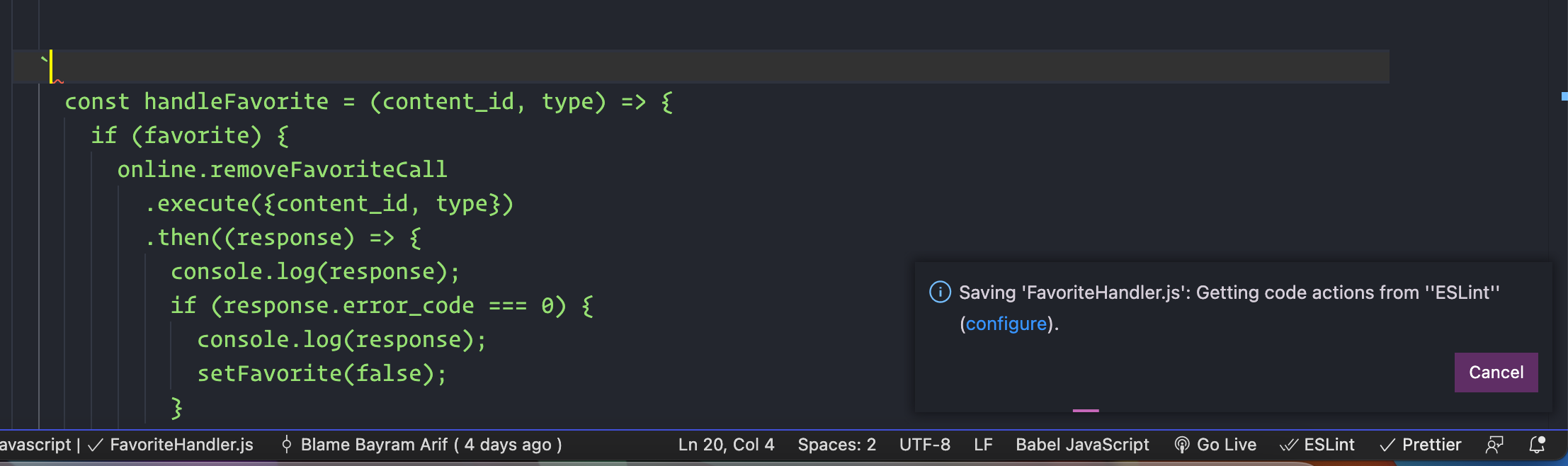 Backtick issue · Issue #1218 · microsoft/vscode-eslint · GitHub