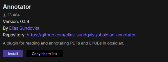 Community Plugin Has The Version As 019 · Issue 156 · Elias Sundqvistobsidian Annotator · Github