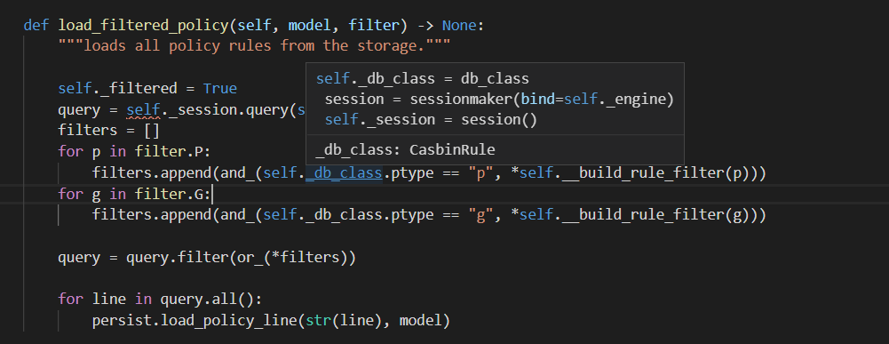 Support for policy subset loading · Issue #14 · pycasbin/sqlalchemy-adapter · GitHub
