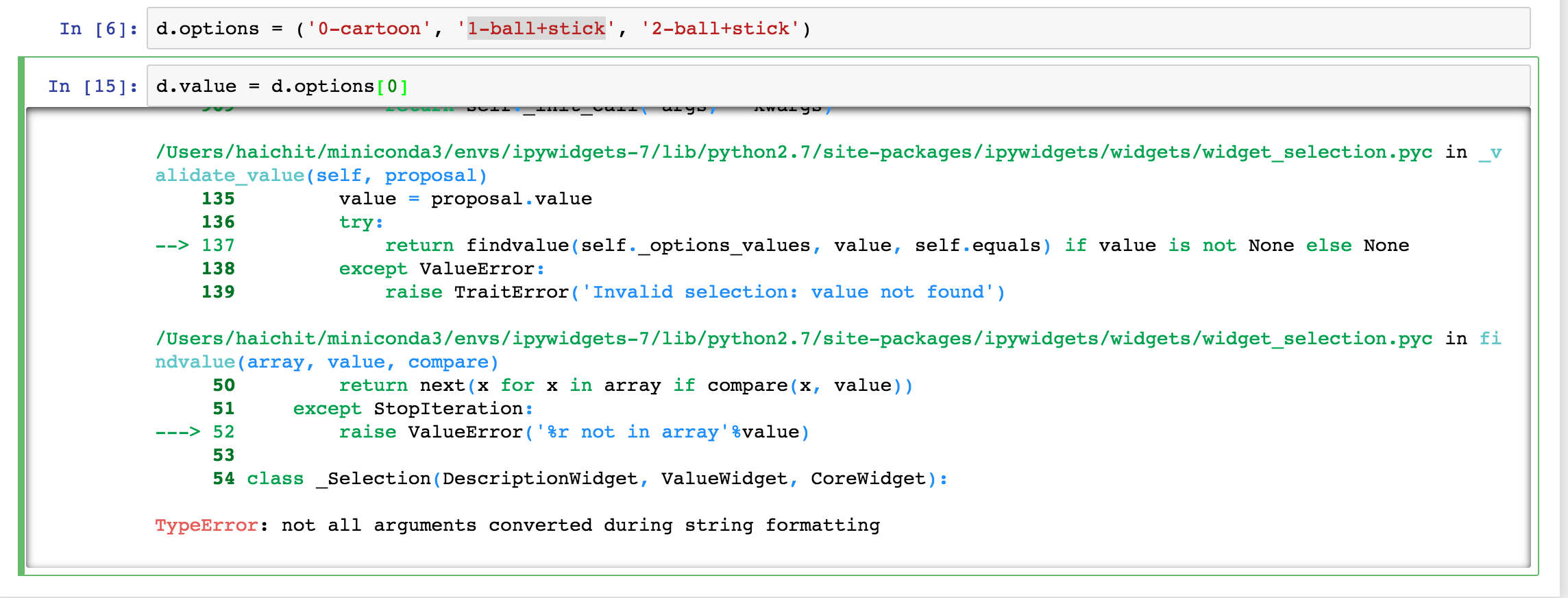 Dropdown.options is converted from Tuple[str] -> Tuple[Tuple[str]]? · Issue #1512 · jupyter ...