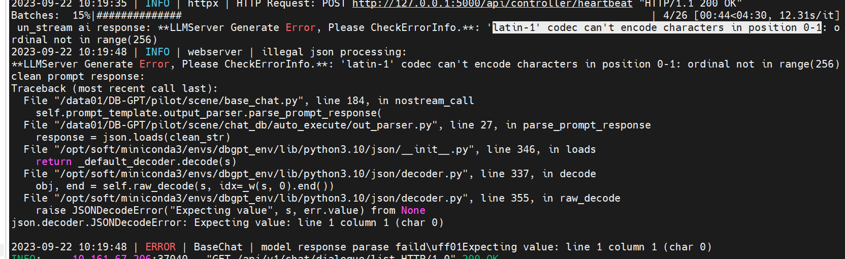 [Bug] 'latin-1' codec can't encode character · Issue #614 · eosphoros-ai/DB-GPT · GitHub