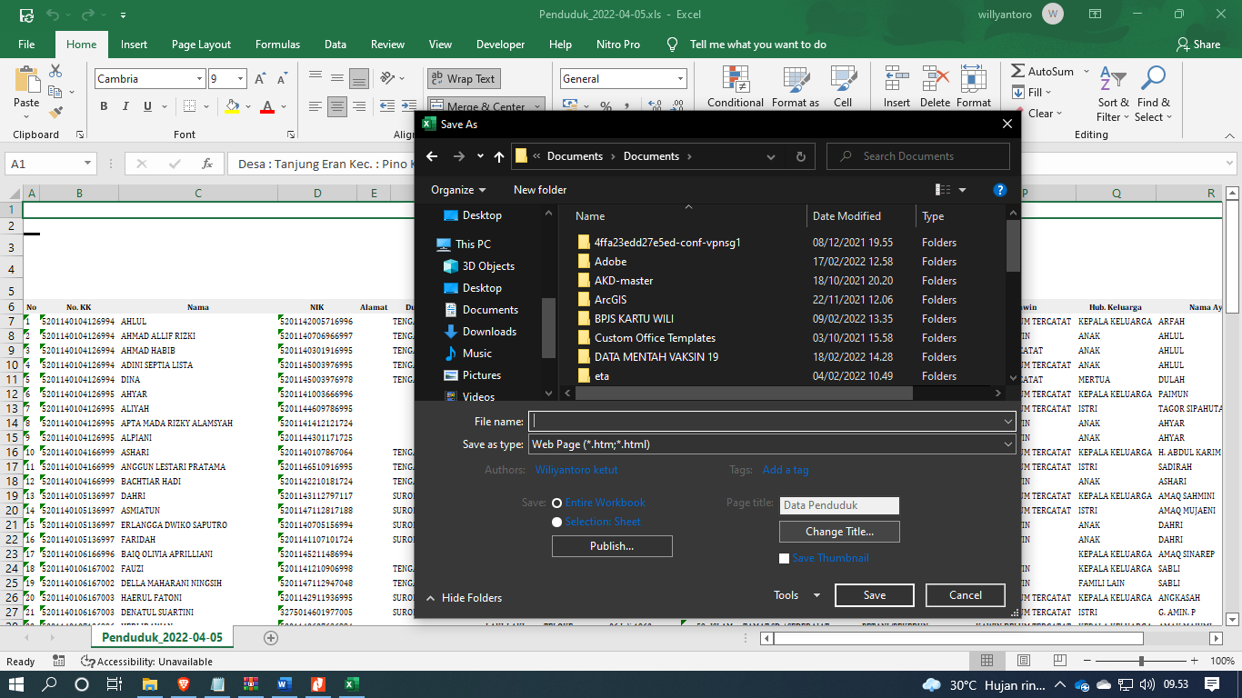 Bug/error: hasil unduh export xls dalam format webpage · Issue #5121 · OpenSID/OpenSID · GitHub