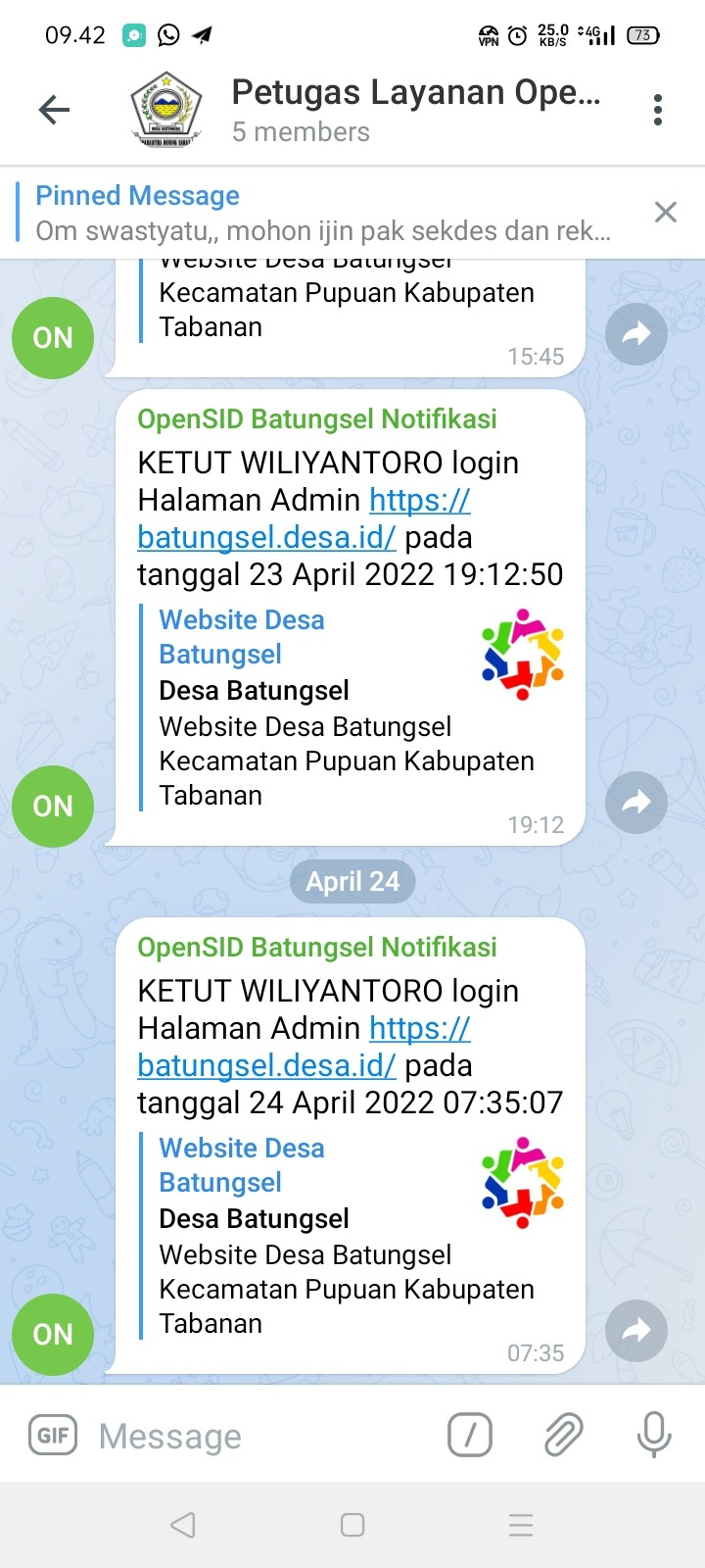 Bug/error: Tidak bisa mengirim kode OTP Telegram · Issue #5191 ...