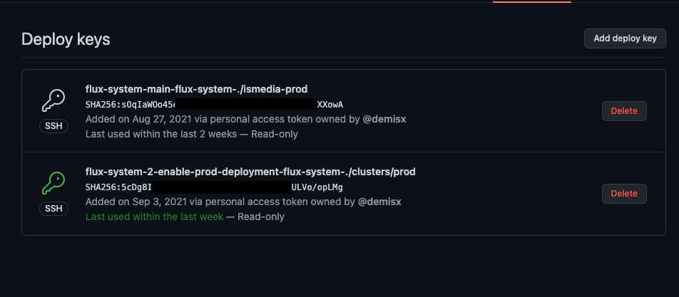 Observing flux unknown error: error: the key you are authenticating with has been marked as read ...