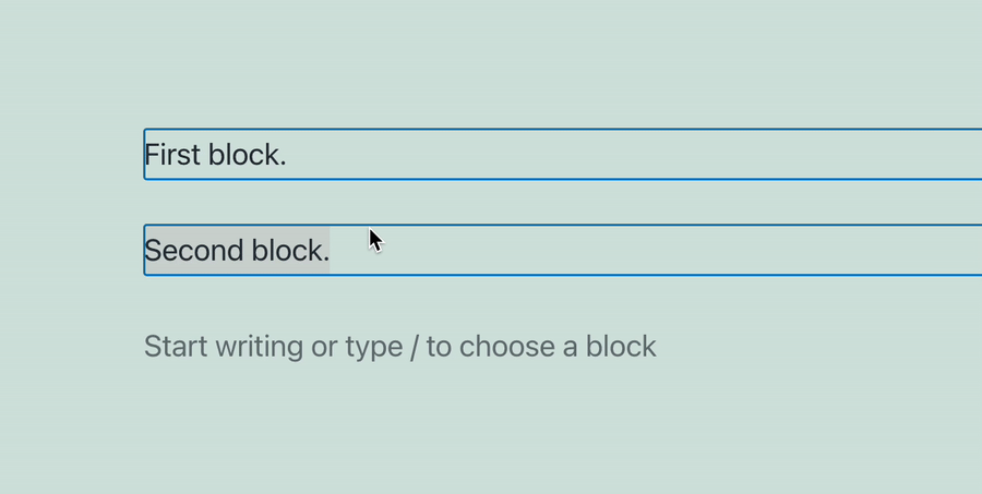 Copying while having multiple blocks selected only copies the content of the first block · Issue ...