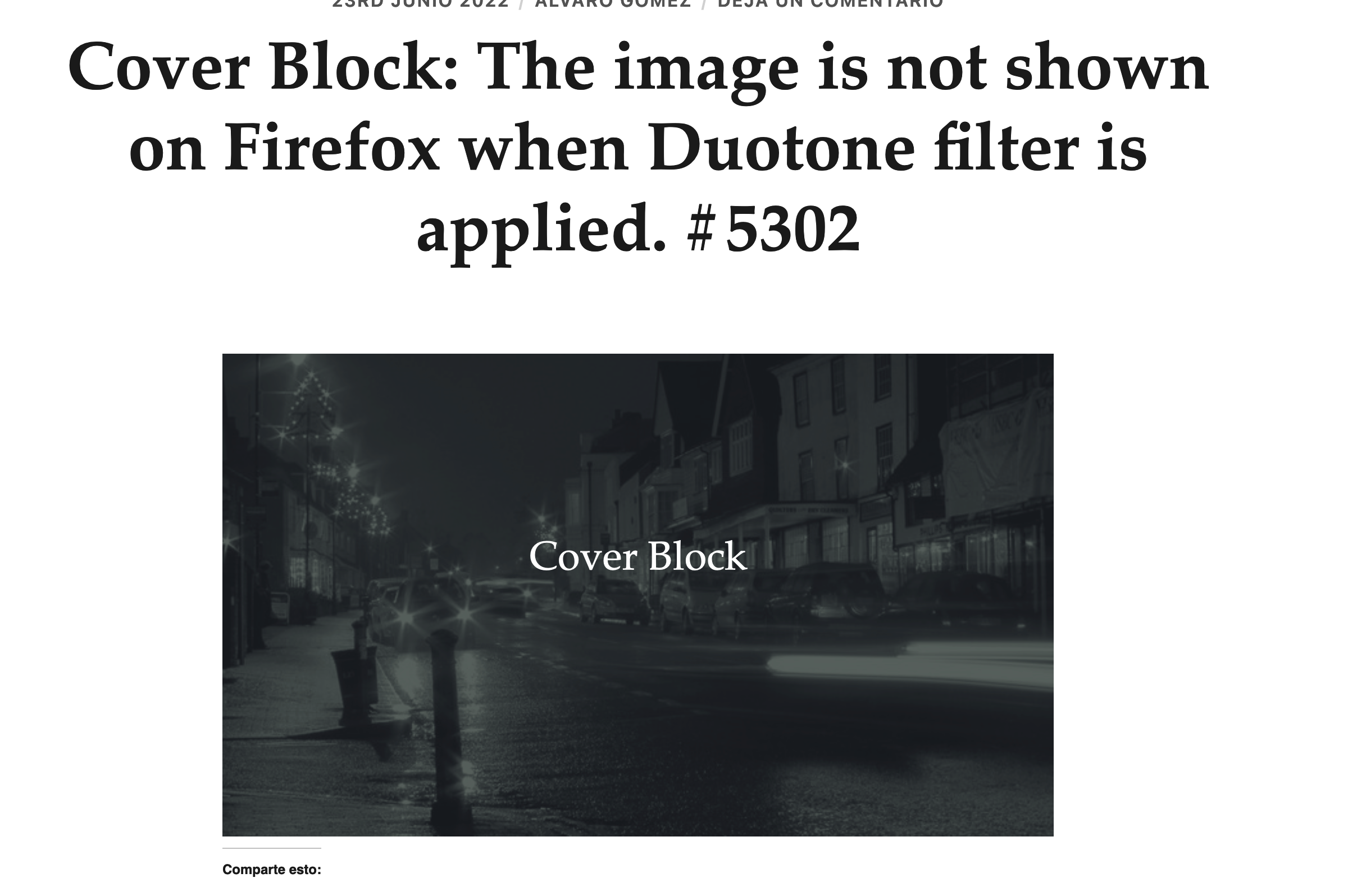 Cover Block: The image is not shown on Firefox when Duotone filter is applied. · Issue #5302 ...