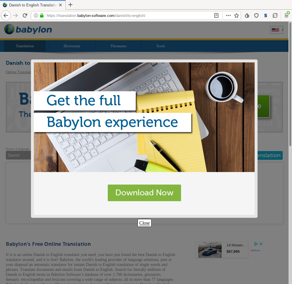 [Popup] translation.babylon-software.com · Issue #6311 · uBlockOrigin ...