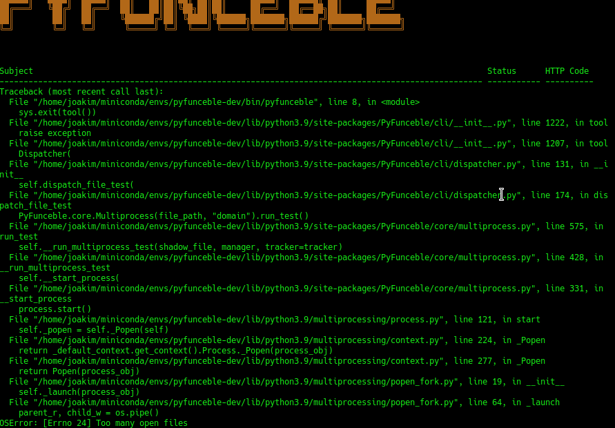 Too many open files (-m) · Issue #129 · funilrys/PyFunceble · GitHub