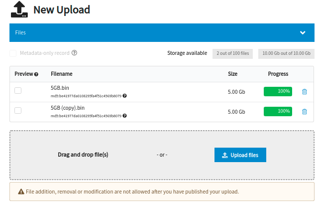 upload files limit reached- does not have UI response · Issue #731 · inveniosoftware/invenio-app ...