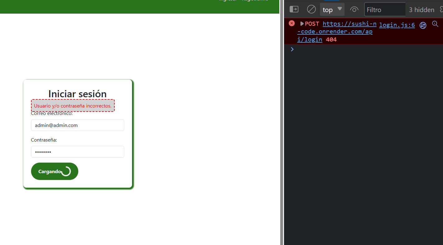 Al intentar iniciar sesion y colocar mal la contraseña el spinner no desaparece · Issue #21 ...