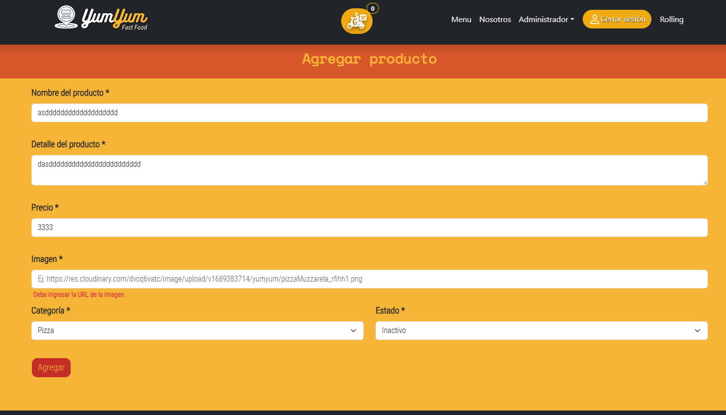 Al agregar o modificar un producto el estado activo debe ir por el back · Issue #119 ...