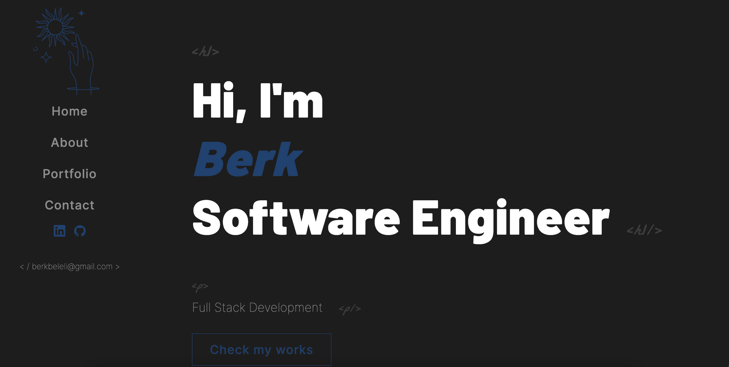 GitHub - berkbeleli/personal-portfolio: My personal web developer portfolio showcases ...