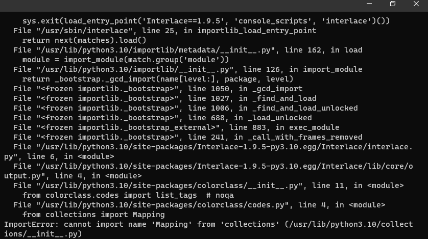 Need Python 3 10 Fix · Issue 154 · Codingo Interlace · Github