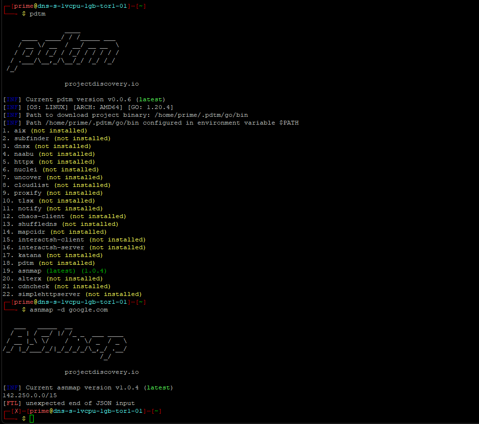 [FTL] unexpected end of JSON input · Issue #124 · projectdiscovery/asnmap · GitHub