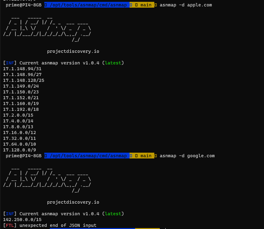 Ftl Unexpected End Of Json Input · Issue 124 · Projectdiscoveryasnmap · Github 5057