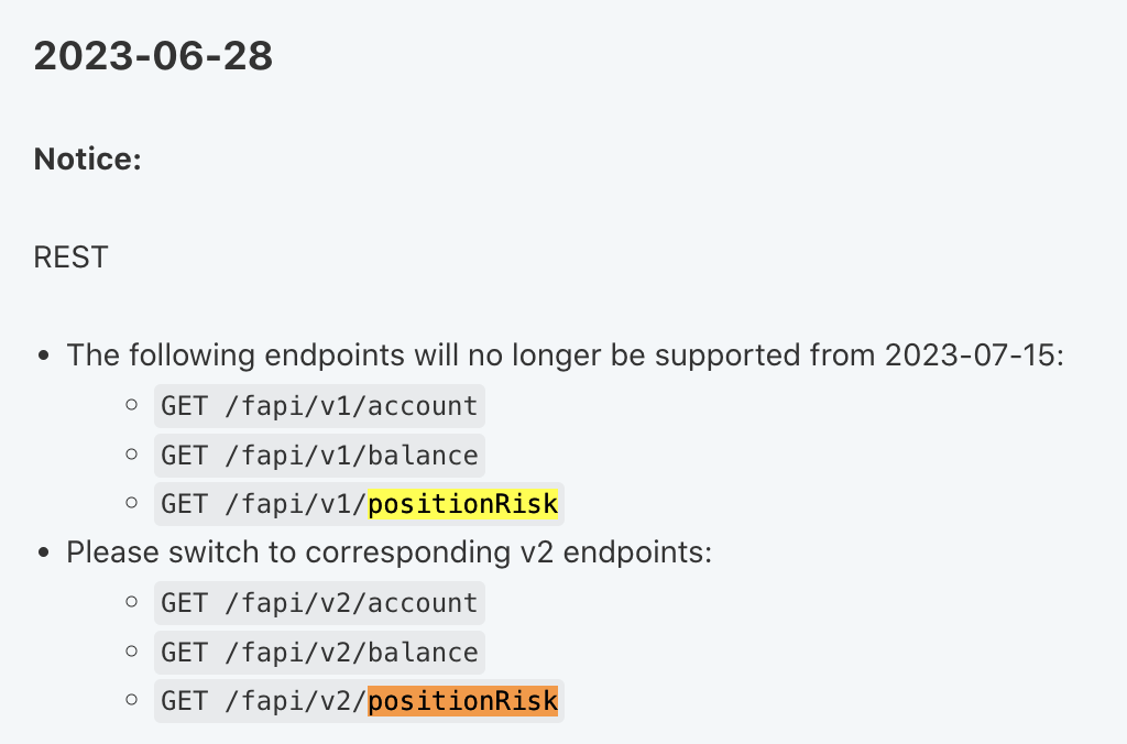 ccxt Binance "code":-5000,"msg":"GET /fapi/v1/positionRisk is retired, please use GET /fapi/v2 ...