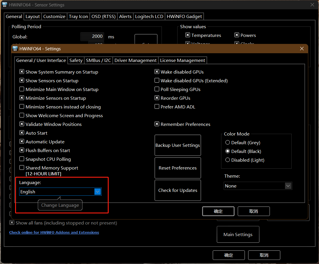 does not support HWInfo when HWInfo setting to the other language · Issue #47 · Rem0o/FanControl ...