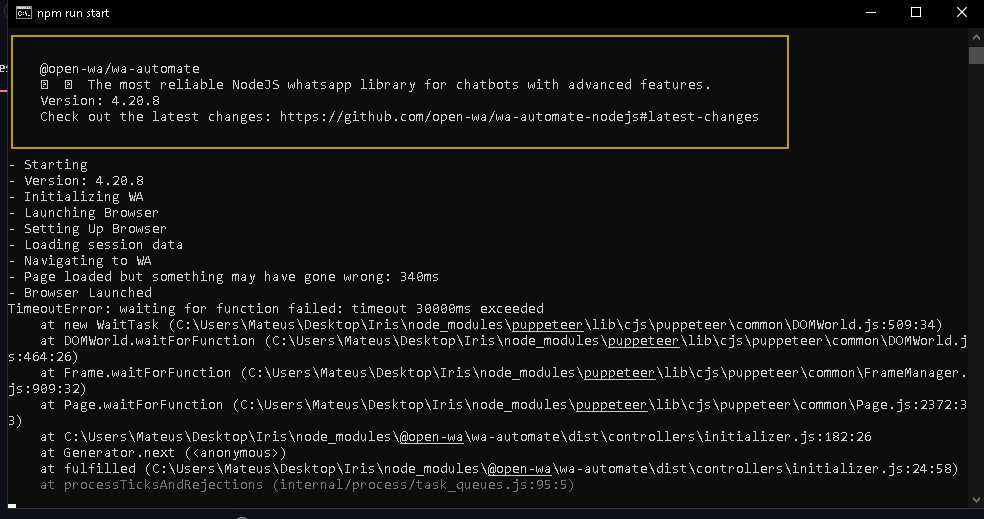 Npm start · Issue #246 · KillovSky/Iris · GitHub