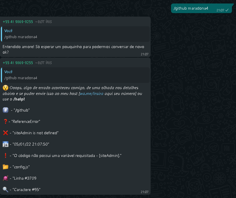 BUG -> Contar, NoAdmins, AllAdmins, Sticker, Arquivar, Github e outros · Issue #483 · KillovSky ...