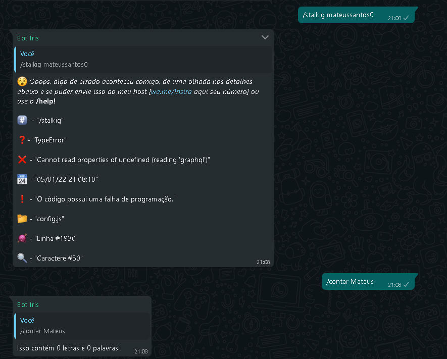 BUG -> Contar, NoAdmins, AllAdmins, Sticker, Arquivar, Github e outros · Issue #483 · KillovSky ...
