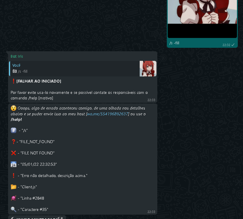 BUG -> Contar, NoAdmins, AllAdmins, Sticker, Arquivar, Github e outros · Issue #483 · KillovSky ...