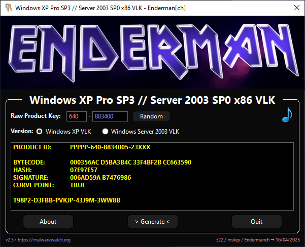 GitHub - Endermanch/XPKeygen: Windows XP Keygen