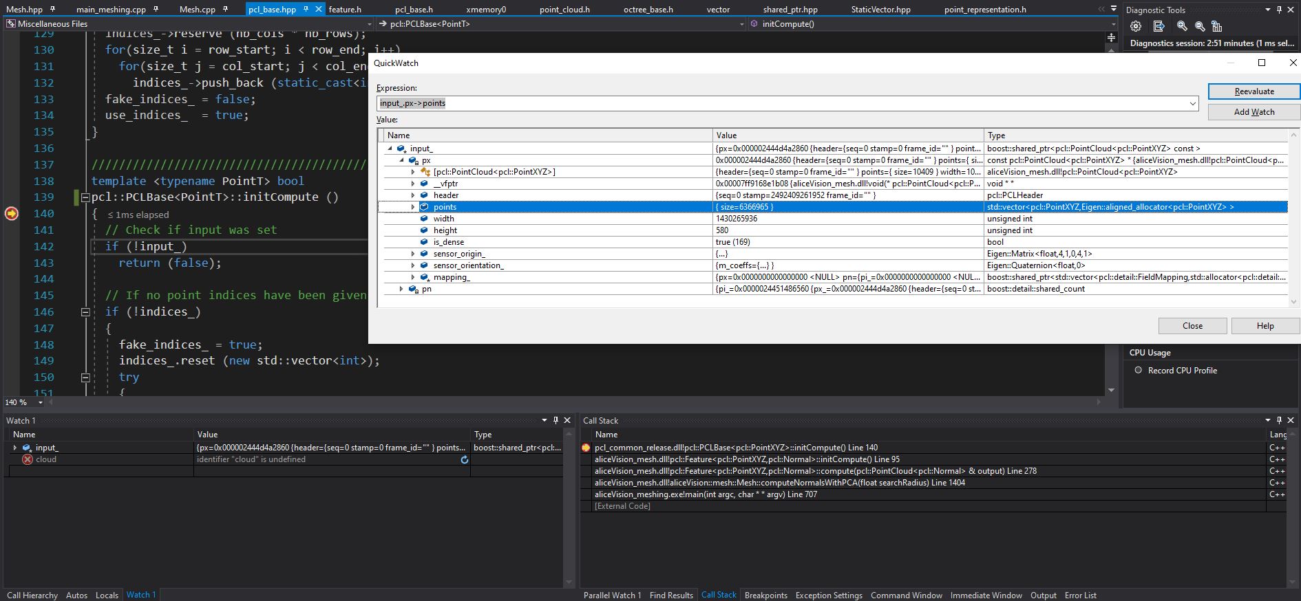 [BUG] Point std:vector in (pcl::PointCloud) increases randomily the allocated size · Issue #4215 ...