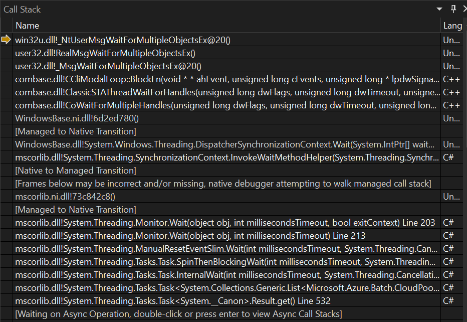 ListPools() hangs for integrated, Universal MFA and Password based batch client · Issue #32510 ...