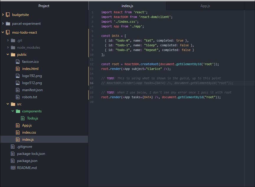 Error when using in passing DATA const in "Tasks as data" section ...