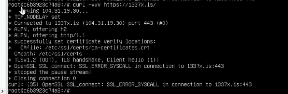 [1337x] Exception (1337x): Connection reset by peer: The SSL connection ...
