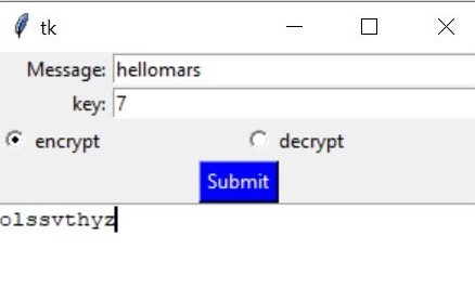 Modified Caesar Cipher in Python (Tkinter) · GitHub