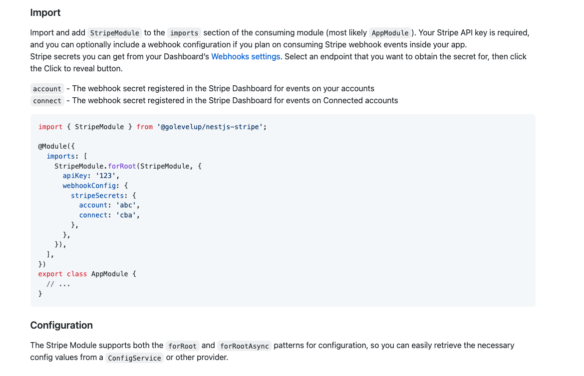 TypeScript Error on webhookConfig stripeSecrets · Issue #554 · golevelup/nestjs · GitHub