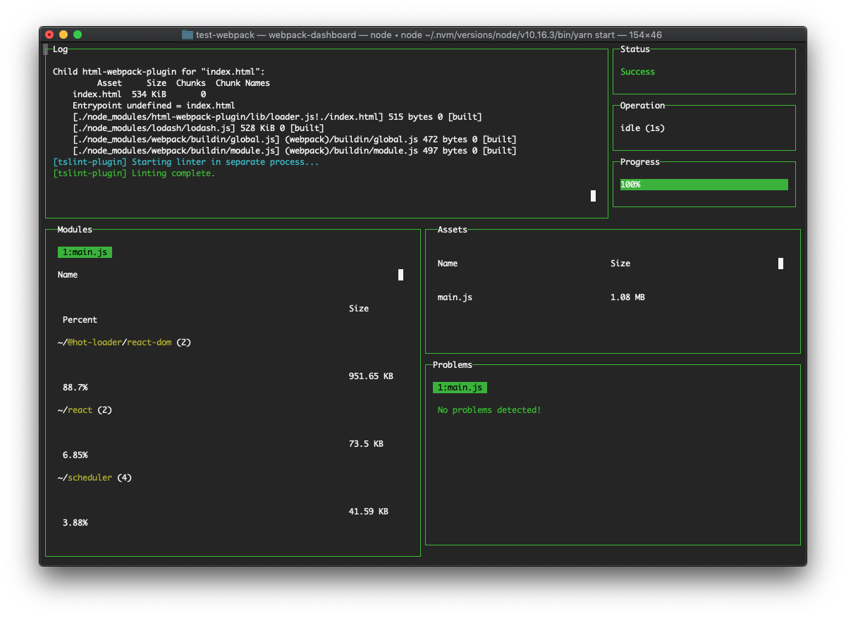 The module of the dashboard is always loading; · Issue #298 · FormidableLabs/webpack-dashboard ...