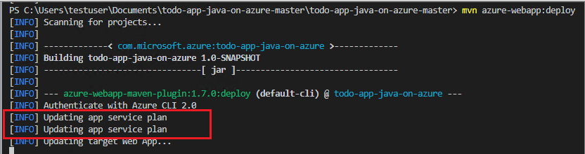 Will prompt twice when I update service plan · Issue #683 · microsoft/azure-maven-plugins · GitHub