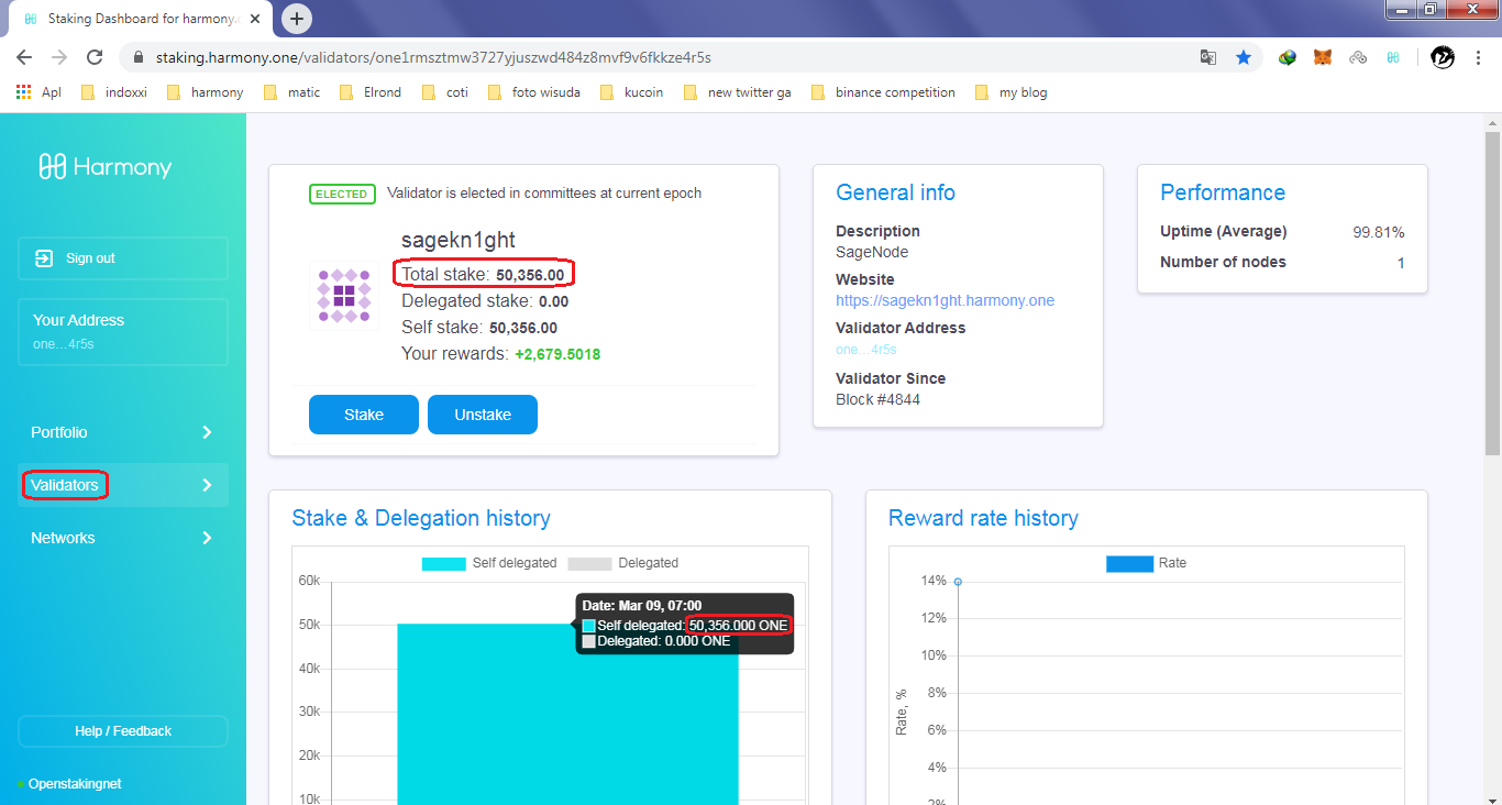 Self Stake Amount not reflected on dashboard even i have refresh the page on validator page ...