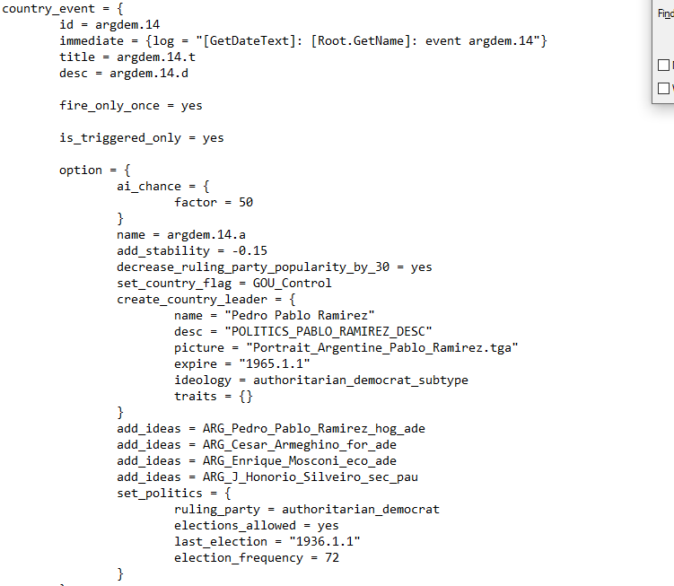 Argentina not switching focus trees as it's intend to after event ...