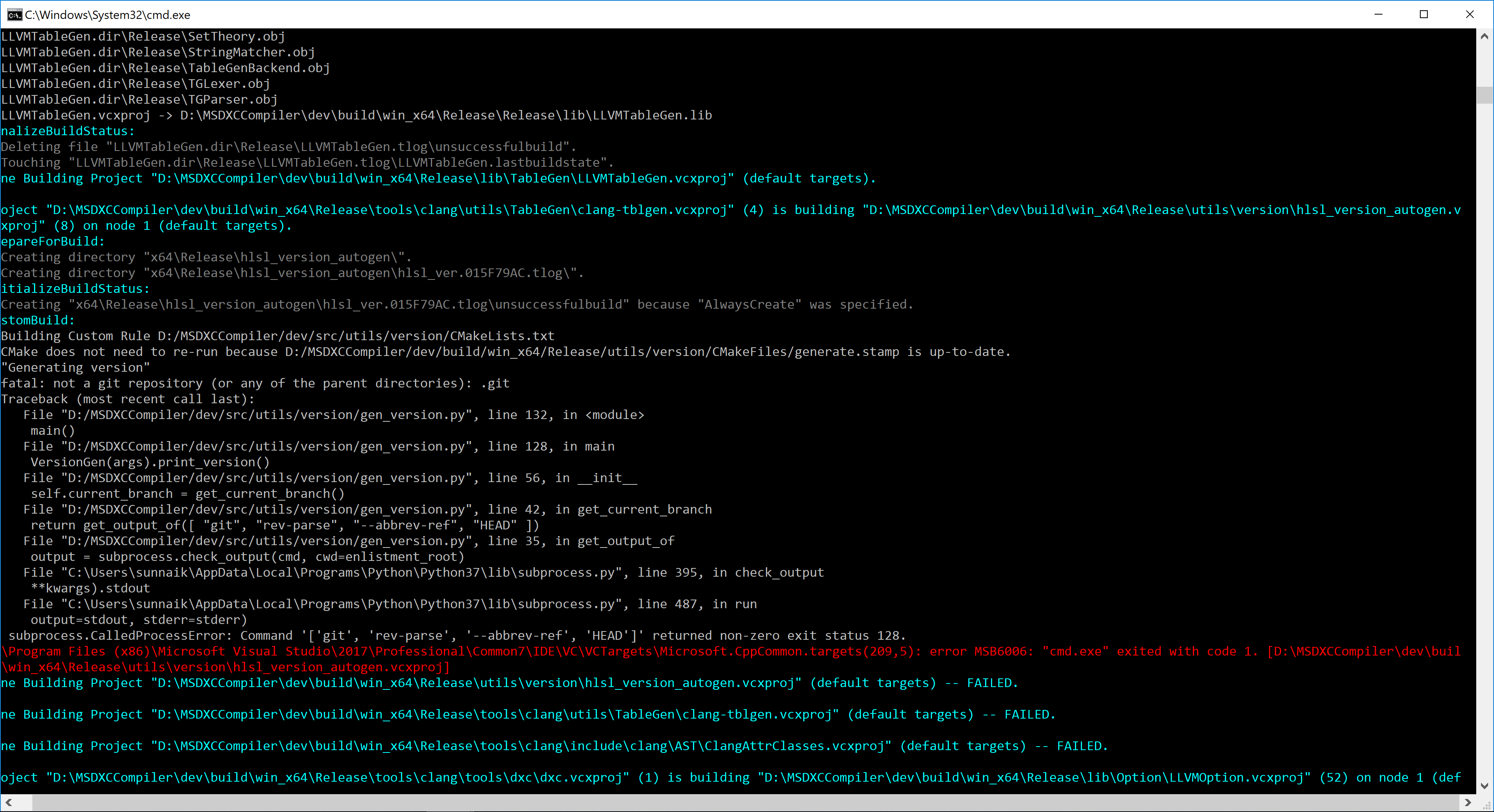 version resource compilation fails due to typo in command line · Issue #2320 · microsoft ...
