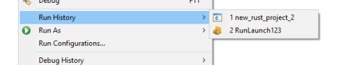 Rust Debug configuration is not being added to the Debug History · Issue #209 · eclipse ...